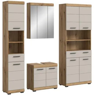 ebuy24 Scout Badm&ouml;belset S7 Kaschmir Dekor matt, Eiche Dekor