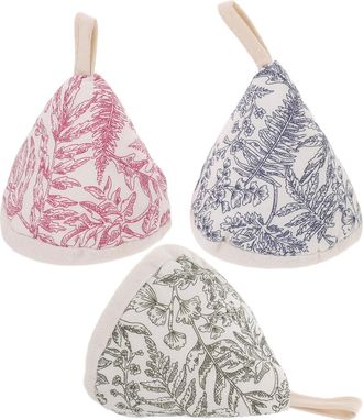 Cabilock 3st&uuml;cke Dreieckige Baumwollgriff-&uuml;berz&uuml;ge F&uuml;r Gusseisen Hitzeisolierter Topfgriff-schutz Wiederverwendbarer Griff&uuml;berzug F&uuml;r Gusseiserne Pfannen Und T