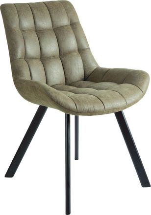 Livetastic Stuhl, Schwarz, Olivgr&uuml;n, Metall, Textil, Flachrohr, 56x84x60 cm, Esszimmer, St&uuml;hle, Esszimmerst&uuml;hle, Vierfu&szlig;st&uuml;hle