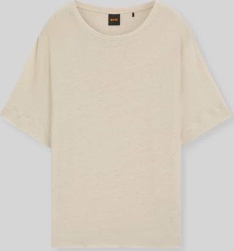 Boss Orange by Hugo Boss Regular Fit T-Shirt aus reinem Leinen