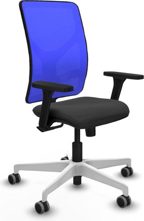 Piqueras y Crespo Sessel f&uuml;r die Arbeit zu Hause, mit 3D-Armlehnen, h&ouml;henverstellbare Lendenwirbelst&uuml;tze, ausgestattet mit 3 Positionen und Schneideschaum, Blau/Dunkelg