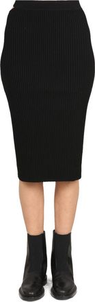 Helmut Lang One-Shoulder Viscose Dress - Black