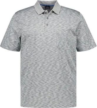 Ragman Herren Polo-Shirt grau Baumwoll-Jersey
