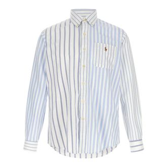 Polo Ralph Lauren Chemise Oxford &agrave; imprim&eacute; patchwork - Homme - Chemises - Bleu - Taille: L