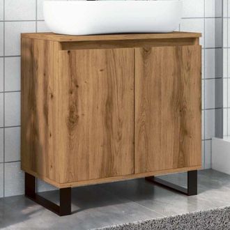 vidaXL Vidaxl - Armoire de salle de bain ch&ecirc;ne artisanal 58x33x60 cm