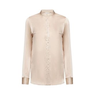 Pierre-Louis Mascia Femme, Blouses et Chemises, Beige, Taille: 36 FR Adanagum Chemise &agrave; Manches Longues en Soie