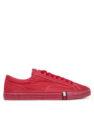Tommy Jeans Sneakers aus Stoff Archive Vulc. Y2K Washed Canvas EM0EM01720 Rot