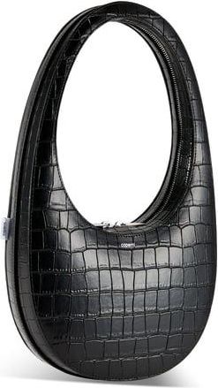 Coperni Sac &eacute;paule peau de crocodile Swipe en cuir