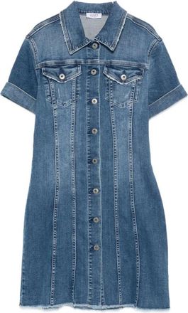 Liu Jo Femme, Robes, Bleu, Taille: 40 FR Robe Courte en Denim