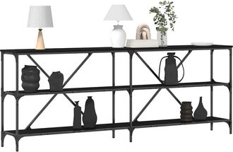 Generic Konsolentisch, Flurtisch mit verstellbaren F&uuml;&szlig;en, Beistelltisch f&uuml;r Wohnzimmer/Eingangsbereich, Sideboard, Eingangstisch, Holzwerkstoff Eisen(Sonoma (