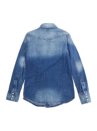 Dsquared2 Boys Kids Denim Shirt Blue Cotton