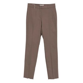 PESERICO Hosen mit G&uuml;rtelschlaufen - - Trousers - Damen - Braun - XL