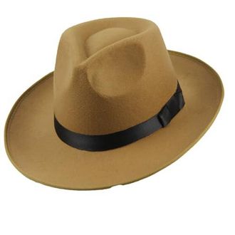 Generic Chapeaux de jardinage pour femmes hommes femmes chapeau panama &agrave; large bord dur chapeau automne chapeau noir hommes chapeaux de natation, kaki, Taille