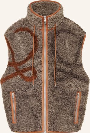 Loewe Teddyfell-Weste Anagram beige