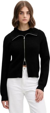 Guess Femme, Pulls, Noir, Taille: 46 FR Cardigan C&ocirc;tel&eacute;