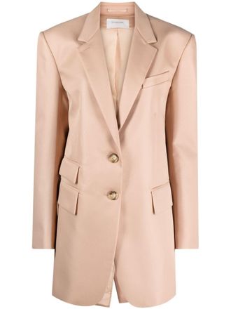 Sportmax blazer boutonné à revers crantés - Tons neutres