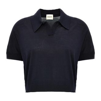 Khaite Morgane Crop Top - - Tops - Damen - Blau - M