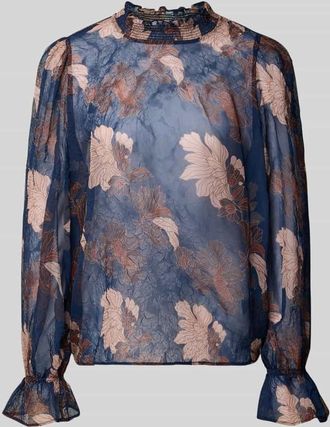 Christian Berg Regular Fit Bluse in semitransparentem Design
