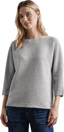 Street One Damen A322366 Shirt mit feiner Struktur,Grau, 42