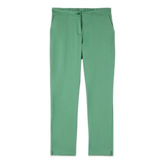 Oltre Femme, Pantalons, Vert, Taille: 50 FR Pantalon Chino en Coton