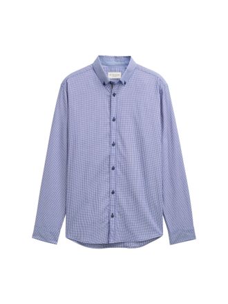 Tom Tailor Herren 1046084 Hemd, 37967-Crest Blue Small Check, L