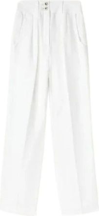 Loro Piana Femme, Pantalons, Blanc, Taille: 36 FR Wide Pantalons