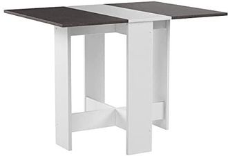 Symbiosis Papillon Table Pliante Blanc et Effet Béton 103/67/28x76x73,4 cm