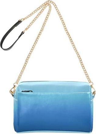 HMZXZ Sacs à bandoulière colorés bleus abstraits pour femmes, sacs à main en cuir, petits sacs à main à bandoulière, bleu