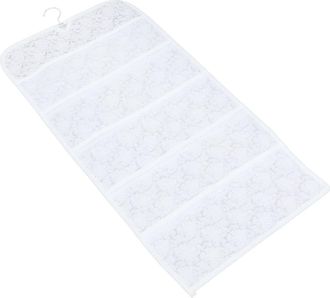 Happyyami VICASKY Aufbewahrungstasche mit 18 F&auml;chern aus Vliesstoff T&uuml;rh&auml;nger Organizer f&uuml;r Socken und Unterw&auml;sche Faltbarer H&auml;ngebeutel Wei&szlig; f&uuml;r Schlafzimmer u