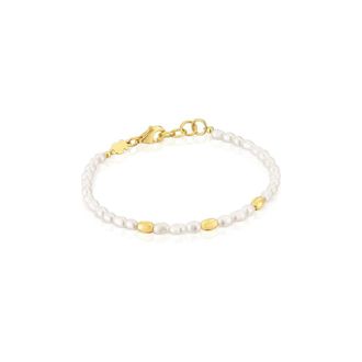 Tous Tous - Bracelet Gloss avec Perles de Culture - Femme - Accessoires - Jaune - Taille: ONE Size
