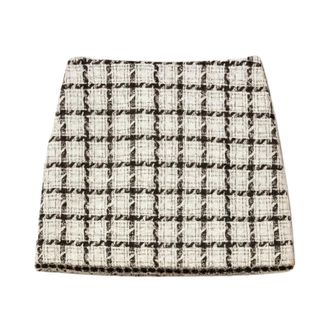 Twinset Minir&ouml;ck Boucl&eacute; mit Karomuster - - Skirts - Damen - Beige - L