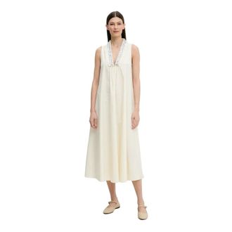 Isabelle Blanche Ausgestelltes Midikleid - - Dresses - Damen - Beige - L