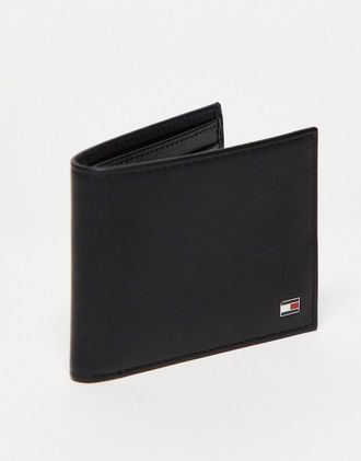 Tommy Hilfiger Eton - Kleine Brieftasche aus schwarzem Leder