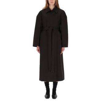 Our Legacy Femme, Manteaux, Noir, Taille: 38 FR Belted Manteaux