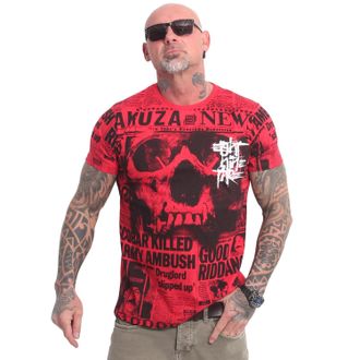 Yakuza Herren Newsflash T-Shirt, Ribbon Red, 3XL