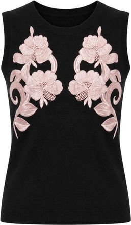 Dolce & Gabbana D&eacute;bardeur en Laine Bicolore - Femme - Pulls - Noir - Taille: 34 FR