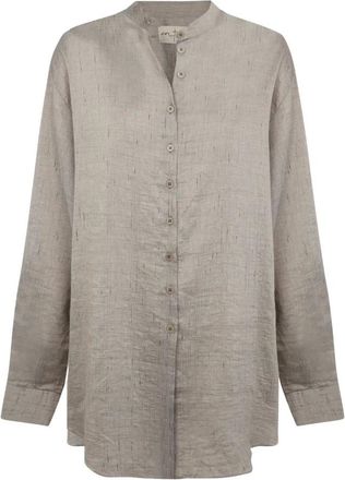 Cortana Femme, Blouses et Chemises, Gris, Taille: 42 FR Chemise &agrave; Rayures Oversize