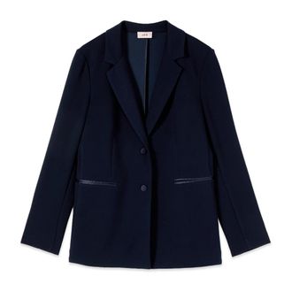 Oltre Scuba Jersey Blazer - - Jackets - Damen - Blau - S
