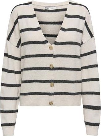Only Neck Onlrica Life L/S Cardigan à col en V KNT Nca, Bouleau, S Femme