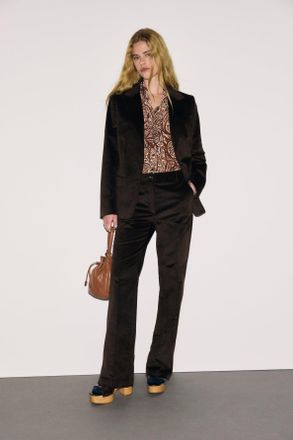 Gerard Darel Veste en velours serg&eacute; - JEM - Cinnamon