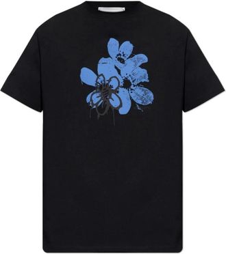 Iceberg Homme, Tops, Noir, Taille: L Tee Flower