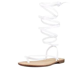 Queen Helena Tongs Sandales Femme Y3008 Blanc, 38 EU