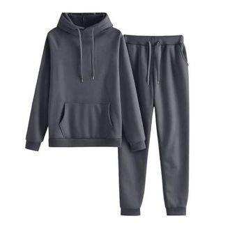Generic Surv&ecirc;tement 2 pi&egrave;ces pour femme - Doux - Sweat &agrave; capuche - Confortable - Tenue d&eacute;contract&eacute;e - Couleur unie - Sweat &agrave; capuche avec cordon de serrage, g