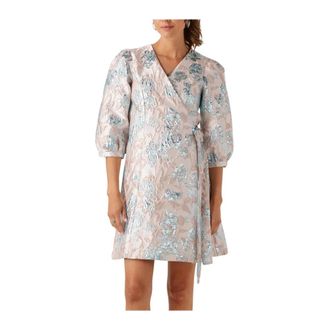 Selected Rosa Wickelkleid f&uuml;r sonnige Tage - - Dresses - Damen - Mehrfarbig - S