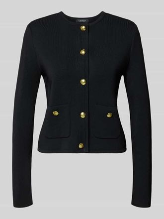 Lauren Ralph Lauren Regular Fit Kurzblazer mit goldenen Zierkn&ouml;pfen