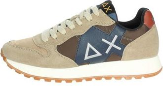 Sun 68 Homme Jaki Bicolor Sneaker, Beige Blau Braun, 42 EU