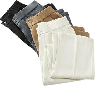 Generic Pantalon d&eacute;contract&eacute; et formel pour homme - R&eacute;sistant aux plis sur le c&ocirc;t&eacute; - Pantalon patchwork pour l&eacute;t&eacute;, Noir, XXL