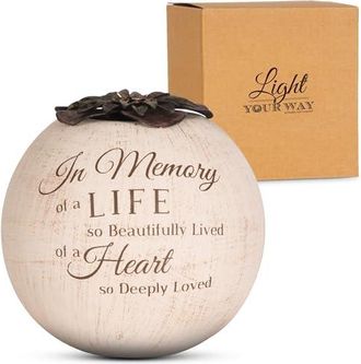 Pavilion Gift Company 19009 Licht Ihr Weg, Terrakotta-Kerzenhalter, in Memory, 12,7 cm