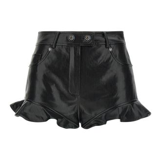 Self Portrait Faux Leder Shorts - - Shorts - Damen - Schwarzk - M