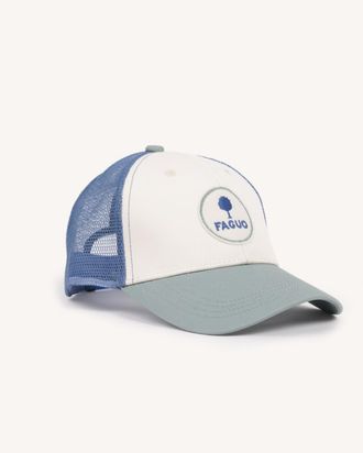 Faguo Casquette vert & bleu polyester (recycl&eacute;) - TRUCKER CAP